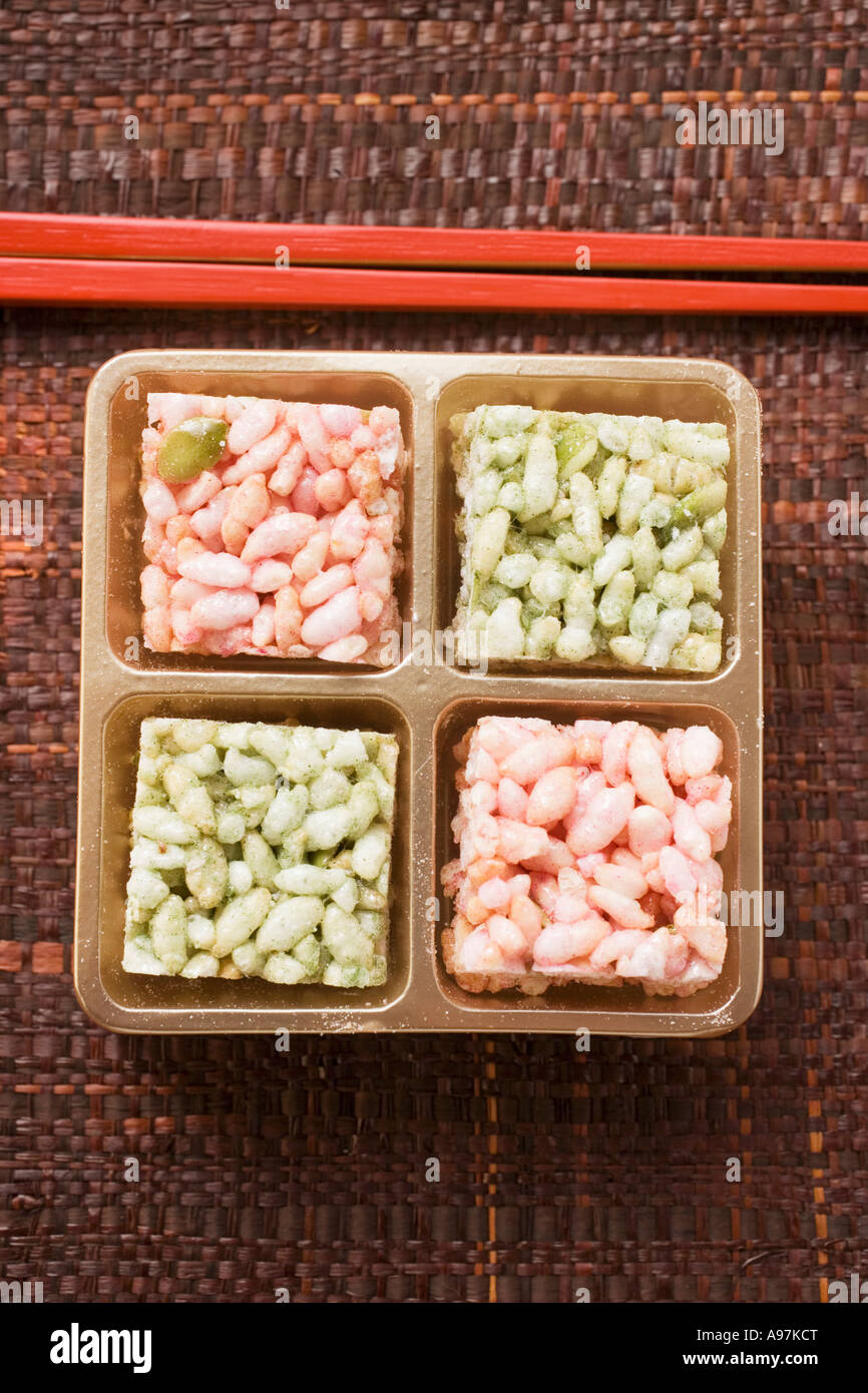 Puffed rice sweets from Asia FoodCollection Stock Photo - Alamy