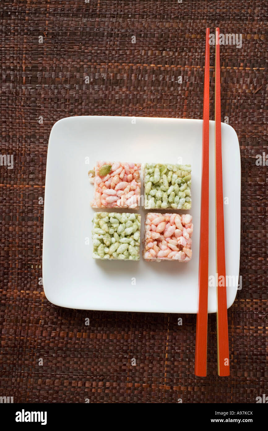 Puffed rice sweets from Asia FoodCollection Stock Photo - Alamy