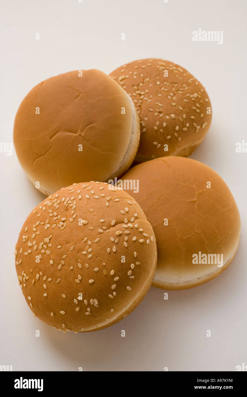 Hamburger rolls with and without sesame FoodCollection Stock Photo - Alamy