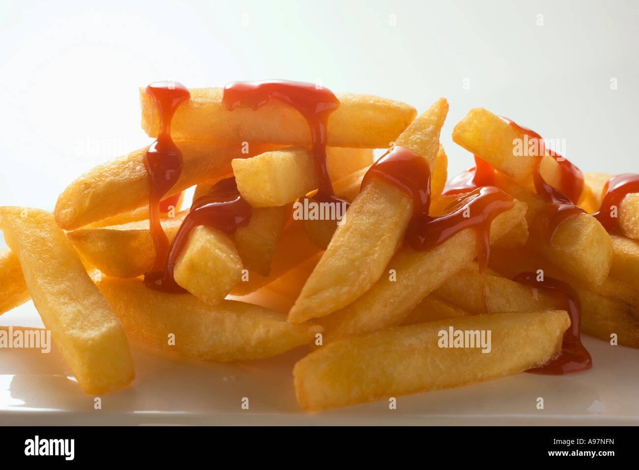 Chips with ketchup FoodCollection Stock Photo - Alamy