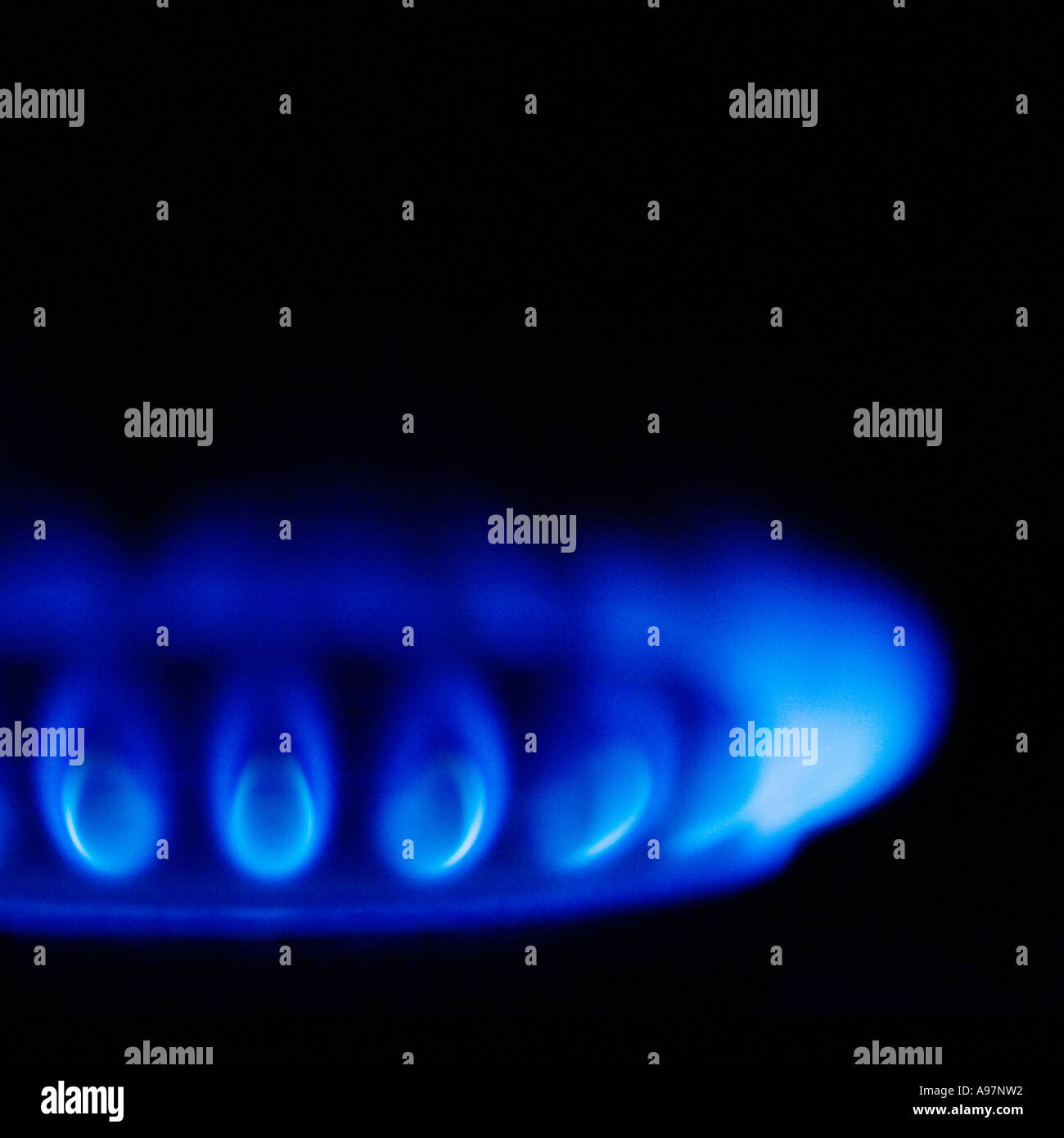 GAS RING ON COOKER Stock Photo - Alamy