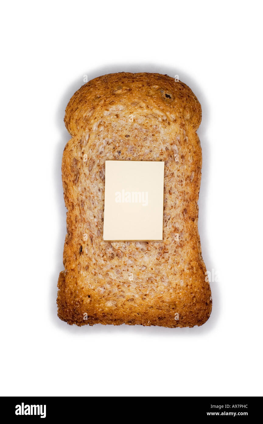 TOAST WITH BUTTER BREAKFAST ON WHITE BACKGROUND Stock Photo - Alamy