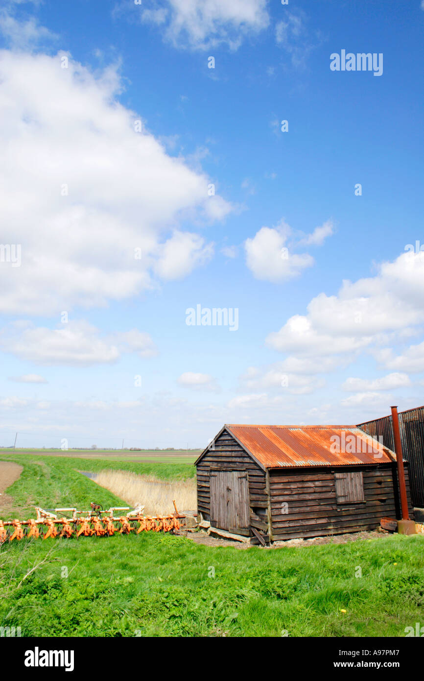 Rustic wooden farm shed Stock Photo - Alamy