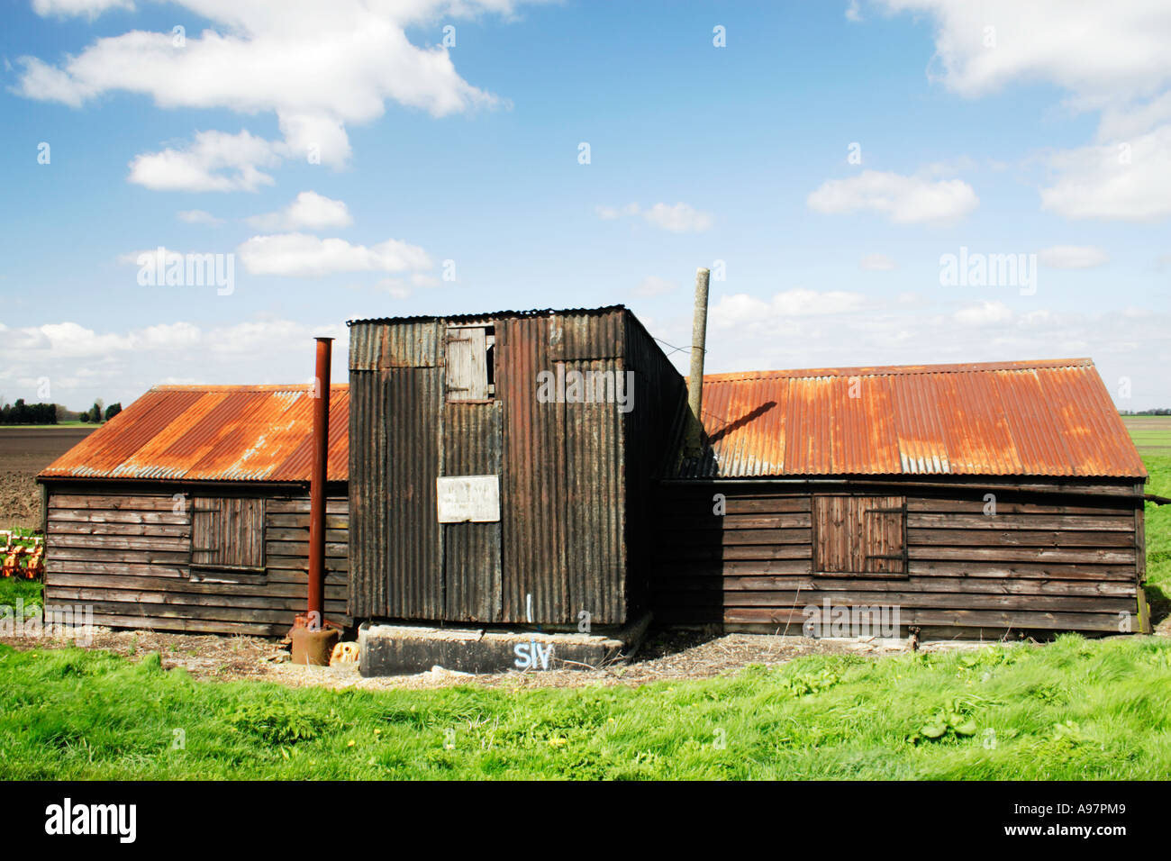 Rustic wooden farm shed Stock Photo - Alamy