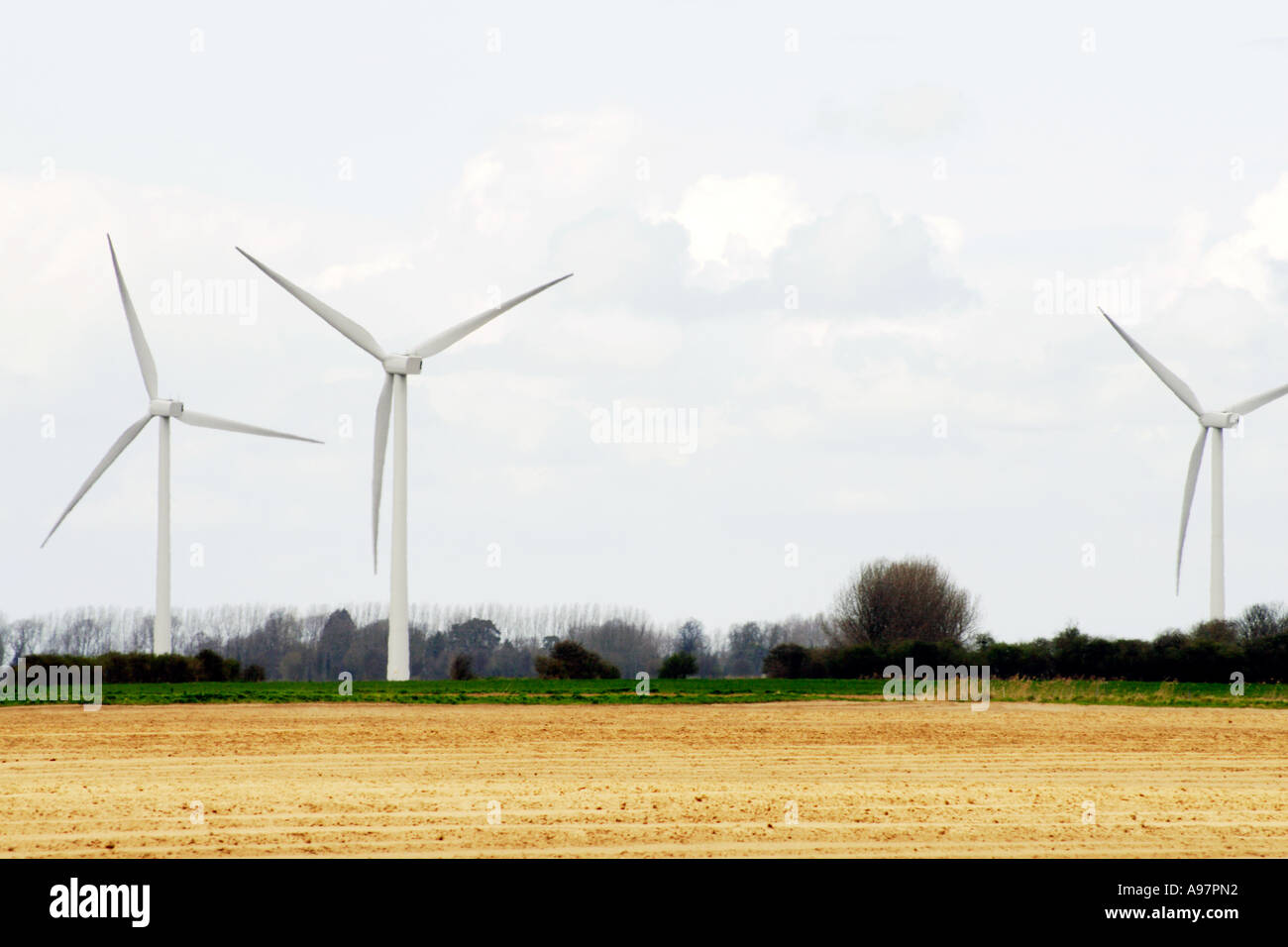 Windmills at Euximoor Fen, England Stock Photo - Alamy