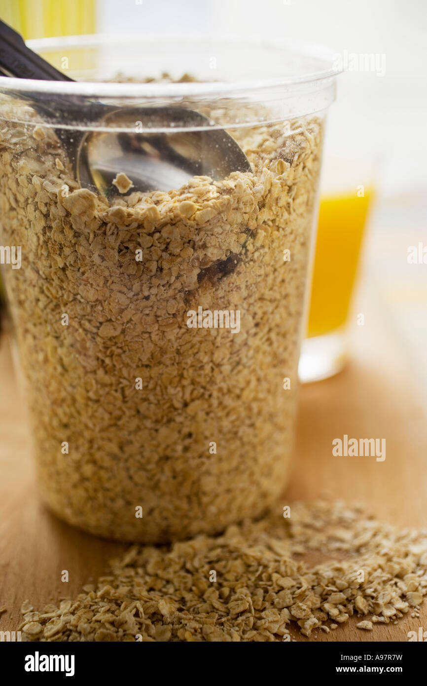 Rolled oats in a glass FoodCollection Stock Photo - Alamy