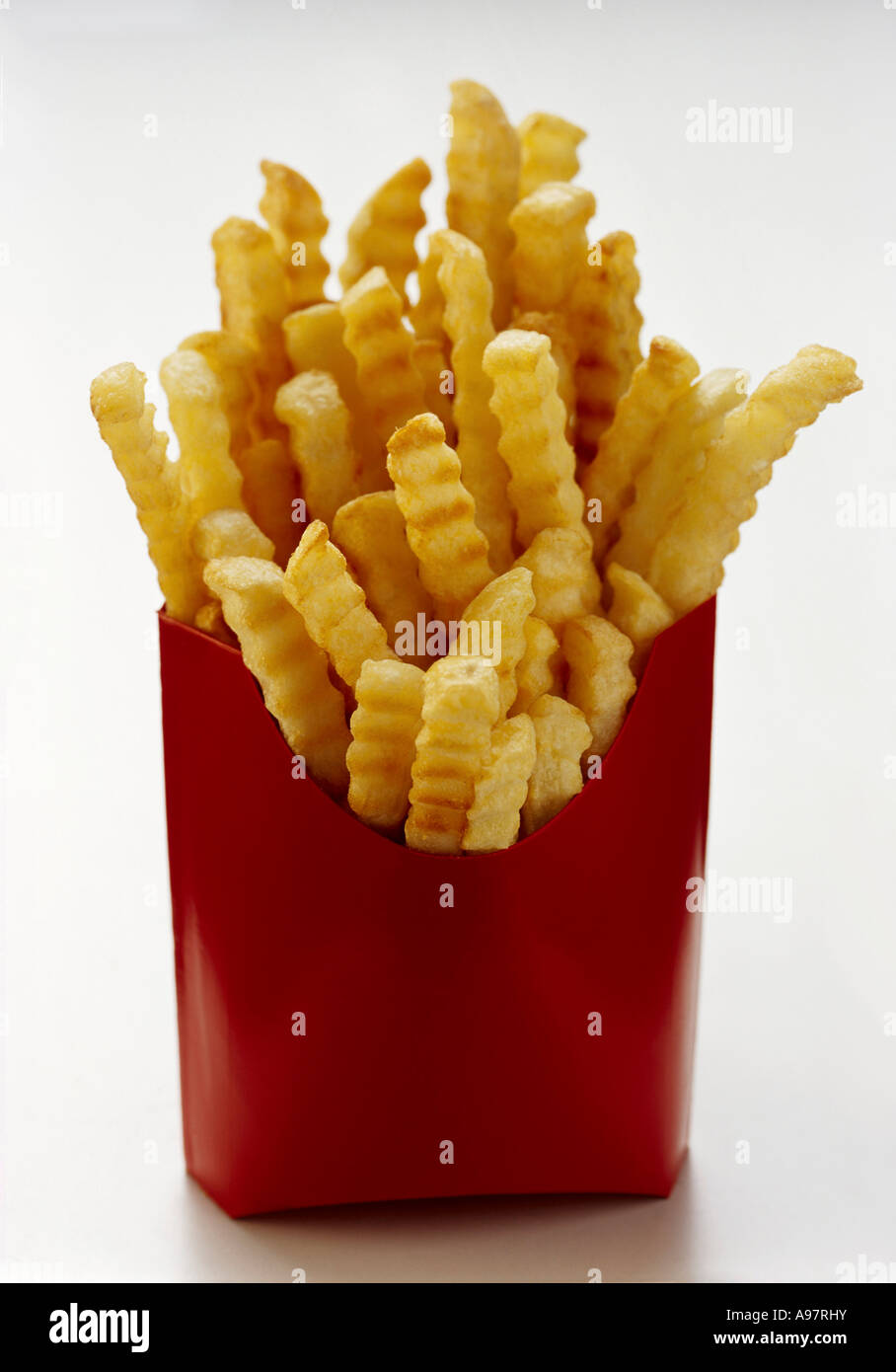 Chips in red fast food box FoodCollection Stock Photo - Alamy