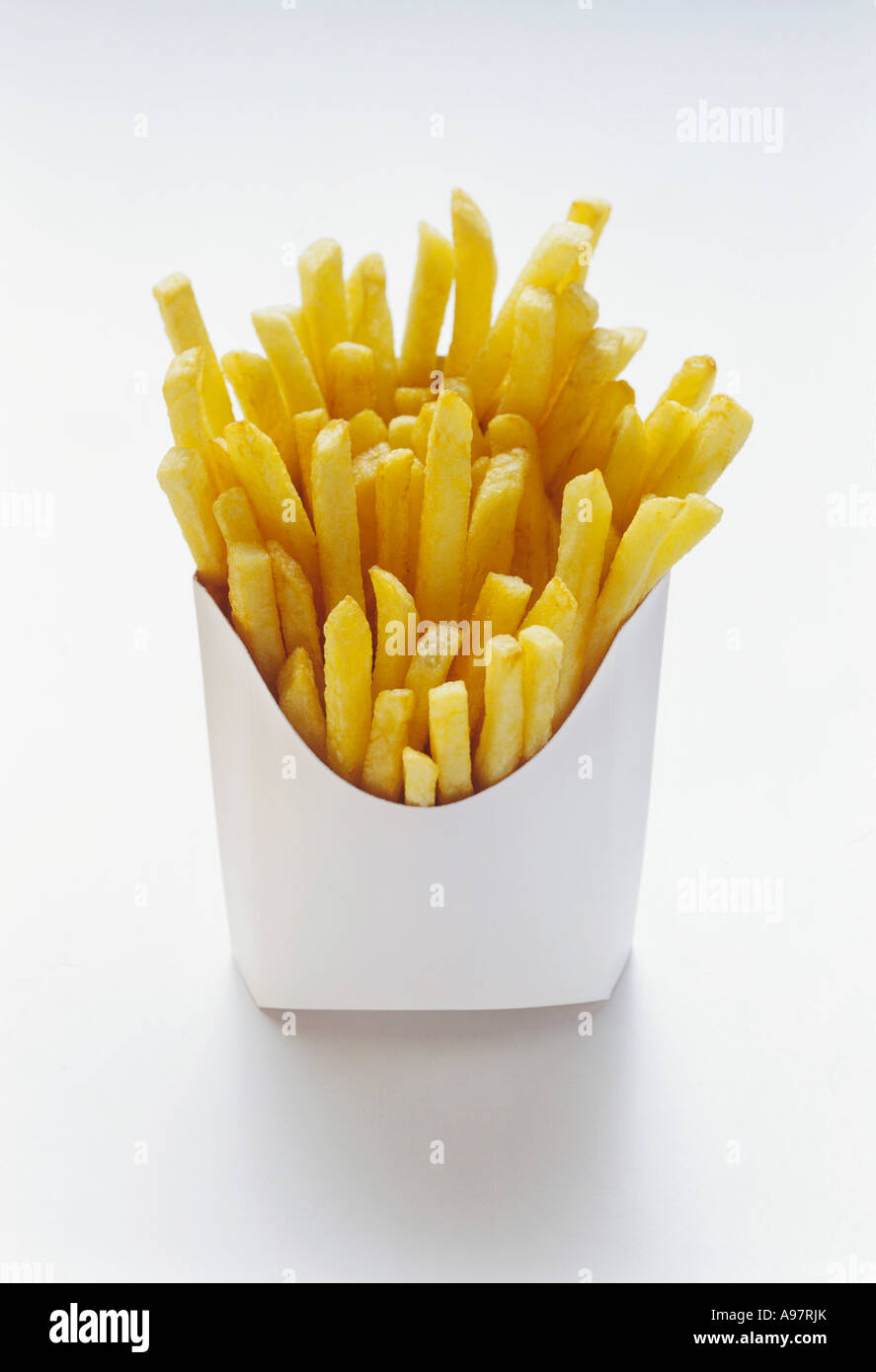 Chips in white fast food box FoodCollection Stock Photo - Alamy