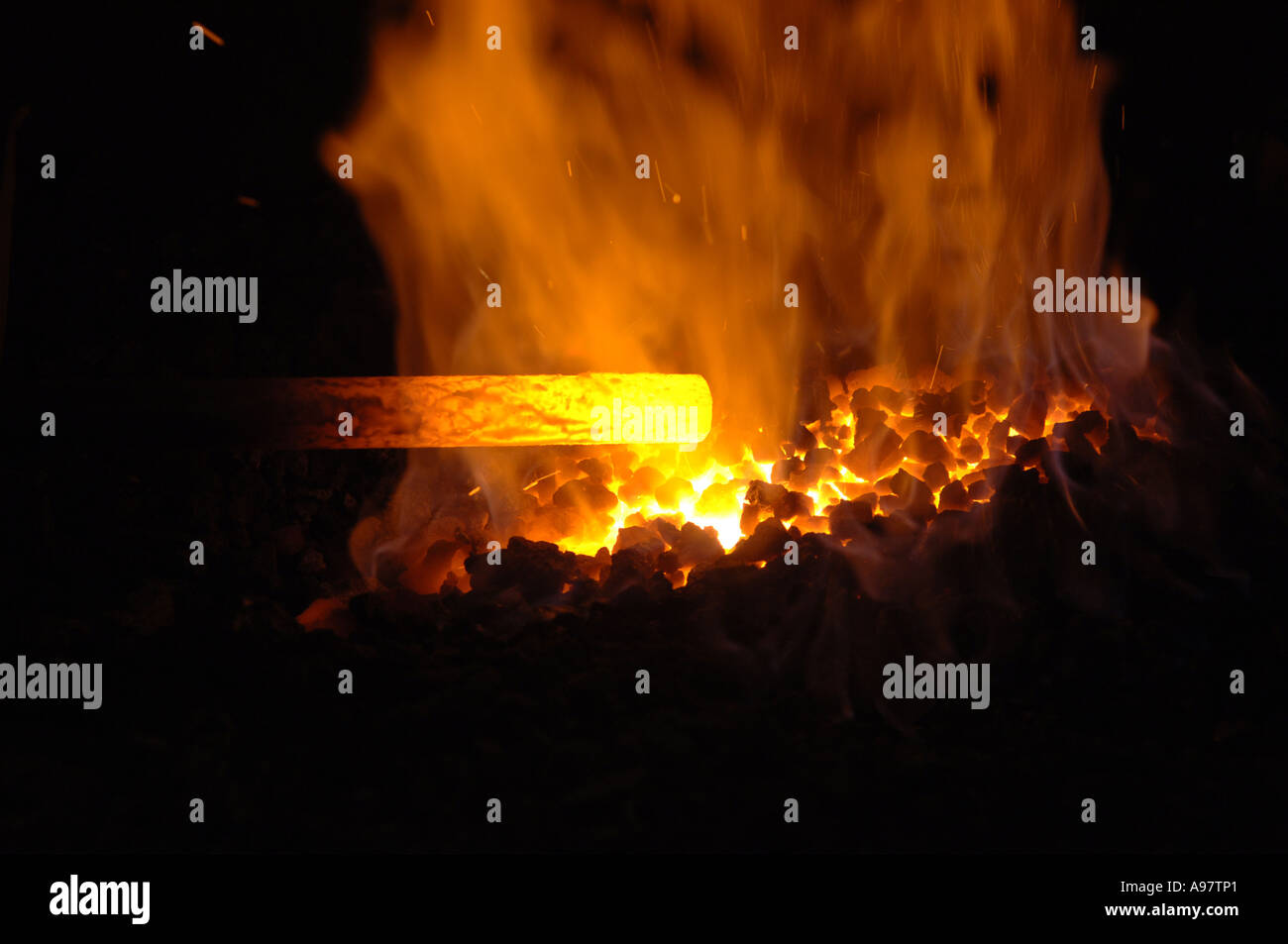 Forge fire in blacksmiths iron hi-res stock photography and images - Alamy