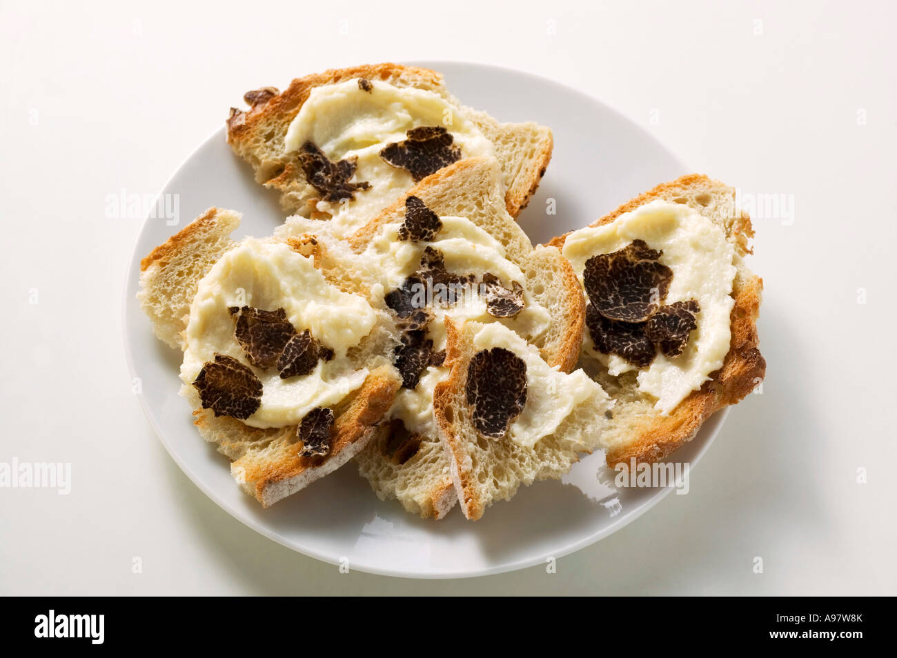 White bread with truffle spread FoodCollection Stock Photo - Alamy