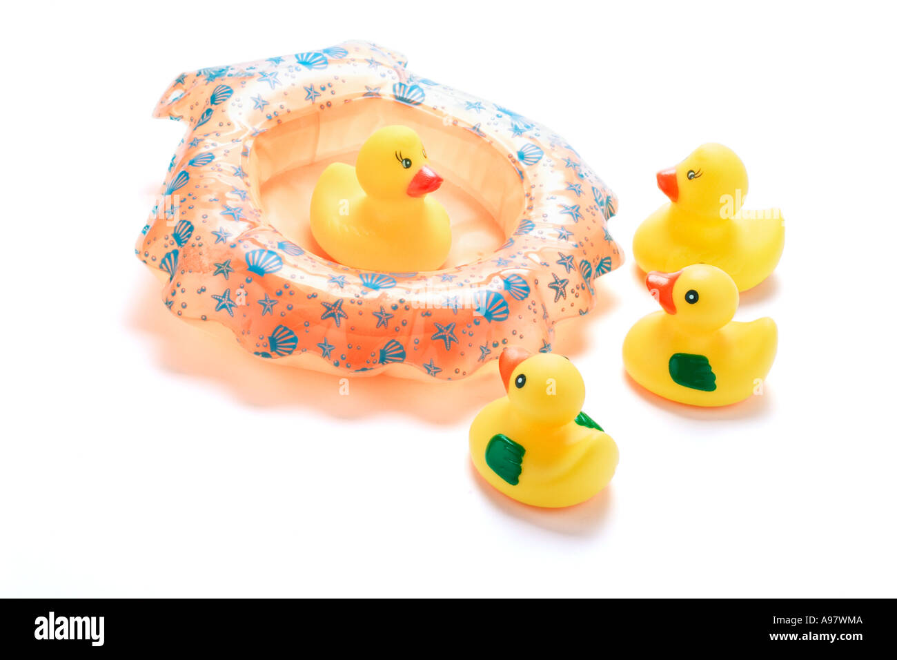 Rubber Ducks and Inflatable Floater Stock Photo - Alamy