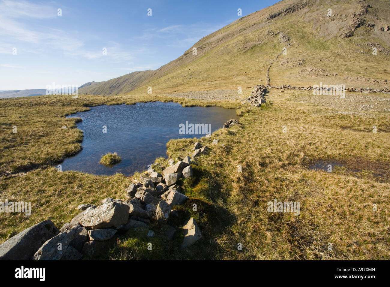 Lochan on mountain, Isle of Mull, Scotland Stock Photo - Alamy