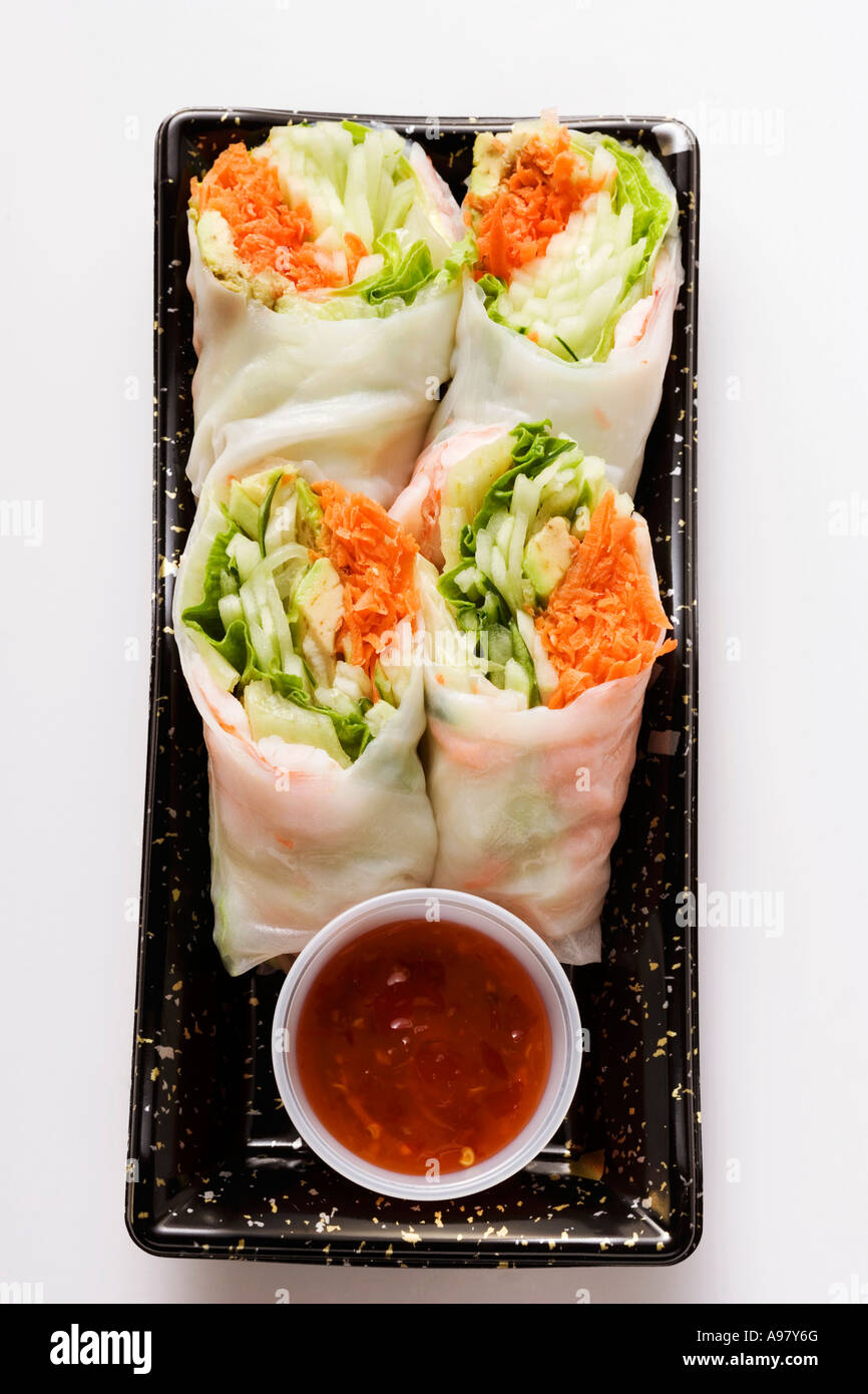 Vietnamese spring rolls with chili sauce to take away FoodCollection ...