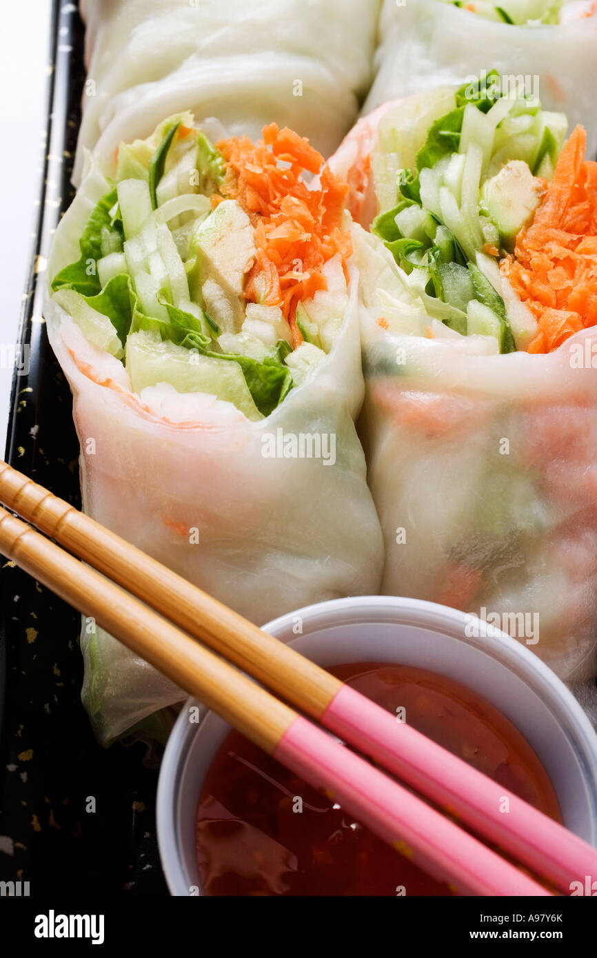 Vietnamese spring rolls with chili sauce to take away FoodCollection ...