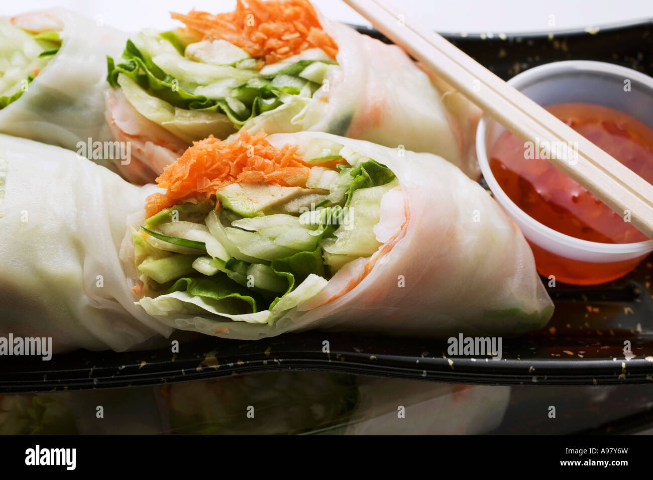 Vietnamese spring rolls with chili sauce to take away FoodCollection ...