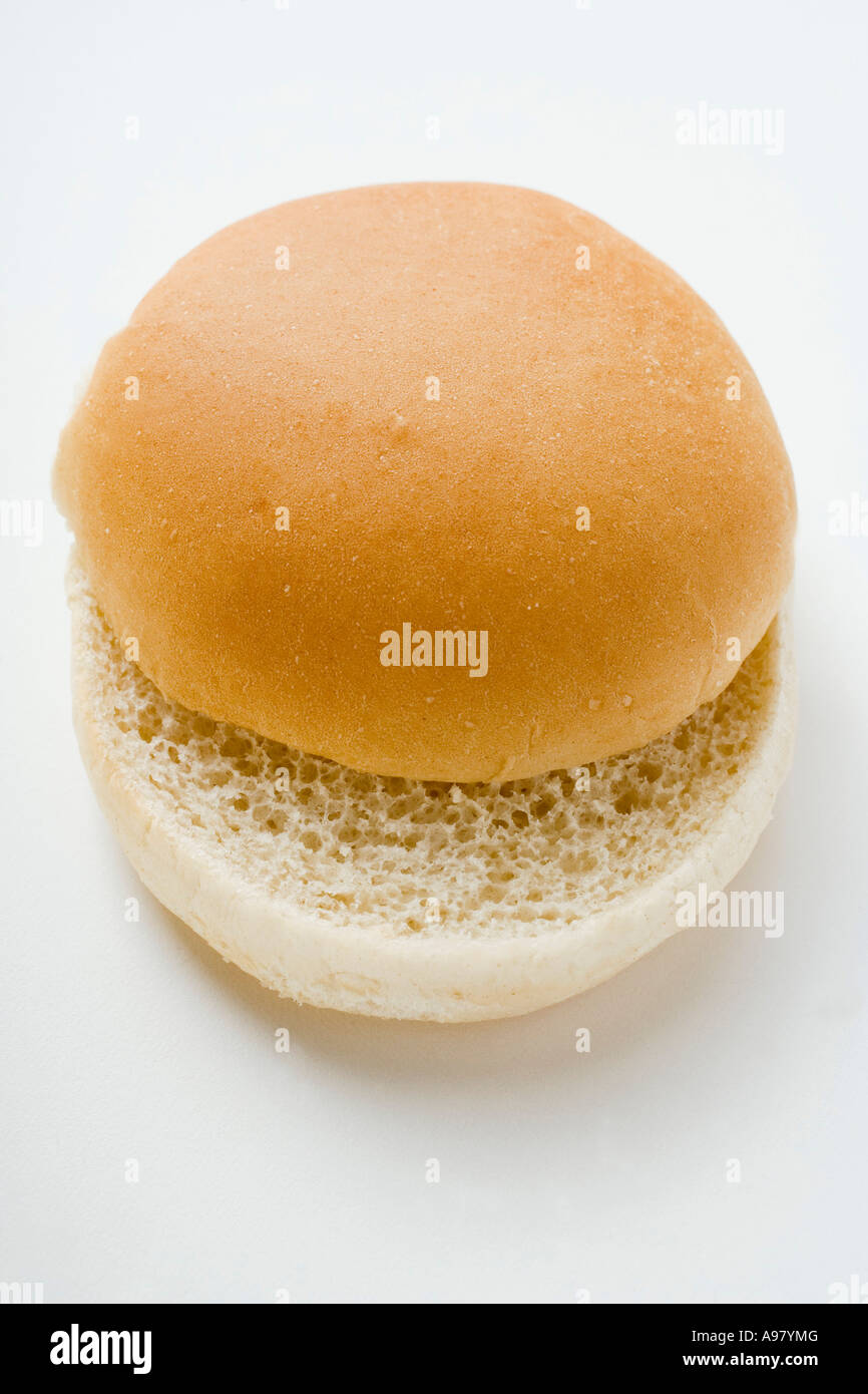 A hamburger bun split FoodCollection Stock Photo - Alamy