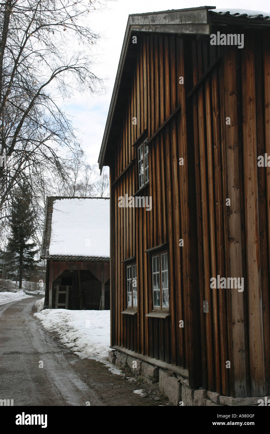Inside the open air folk museum in Bygdoy Oslo Norway Stock Photo - Alamy