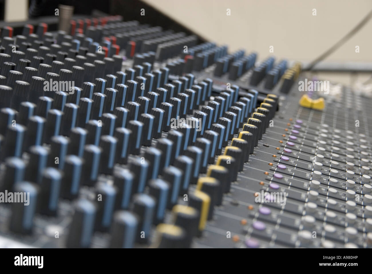 Analogue mixing desk Stock Photo - Alamy