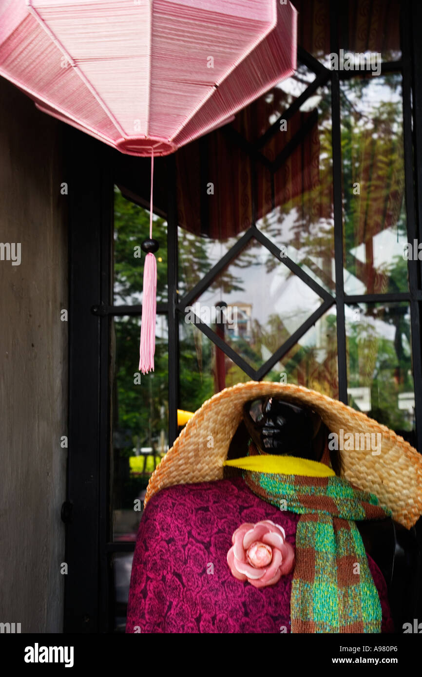 Reflective shop window with fashions, Ho Chi Minh City (Saigon) Vietnam ...