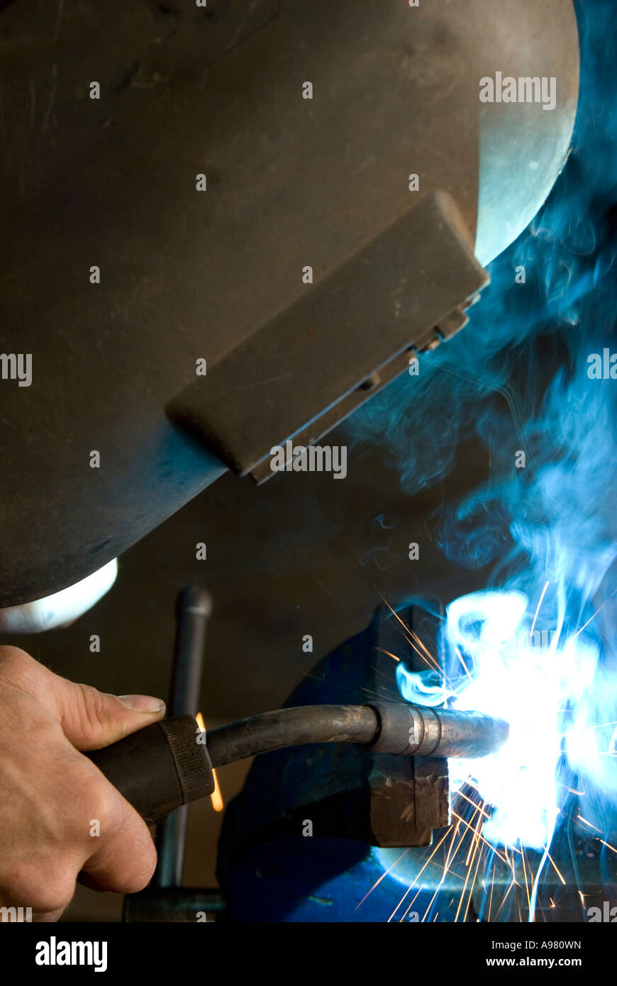 Skilled worker performing metal welding hi-res stock photography and ...