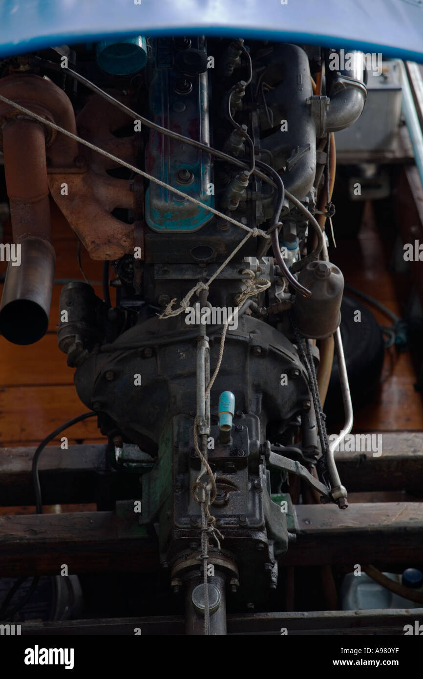 Engine of longtail boat, Bangkok, Thailand. View from above Stock Photo ...