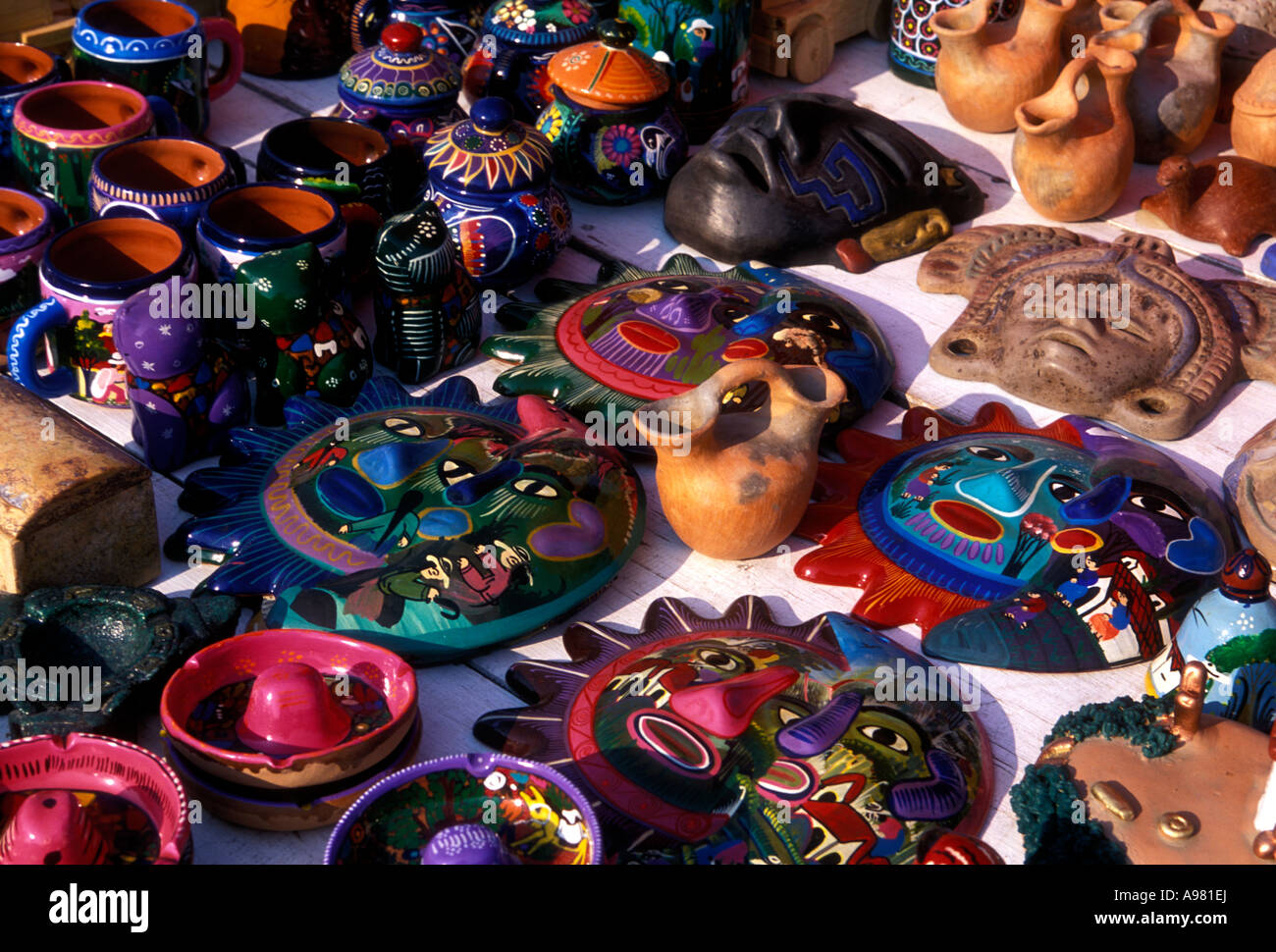 vendor vendors sellers selling masks souvenirs at Saturday Market ...