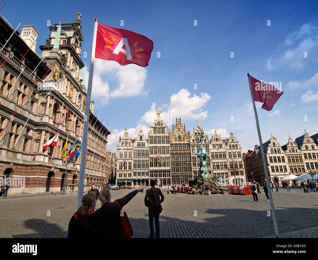 Grote Markt grand market square Antwerpen Belgium Stock Photo - Alamy
