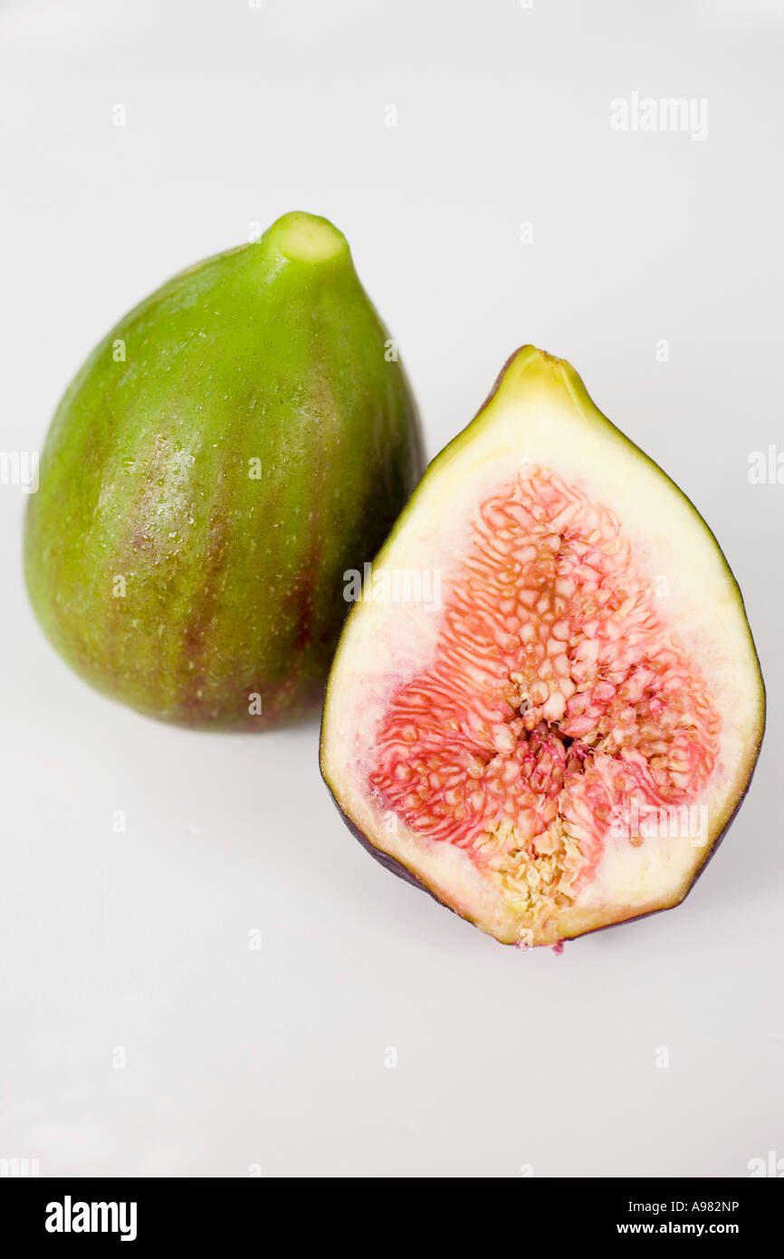 One whole and one half fig FoodCollection Stock Photo - Alamy