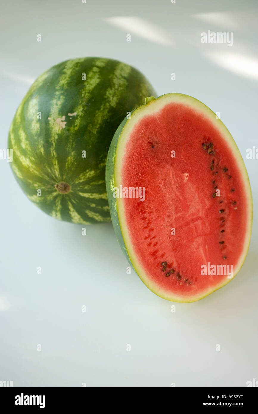 One half and one whole watermelon FoodCollection Stock Photo - Alamy