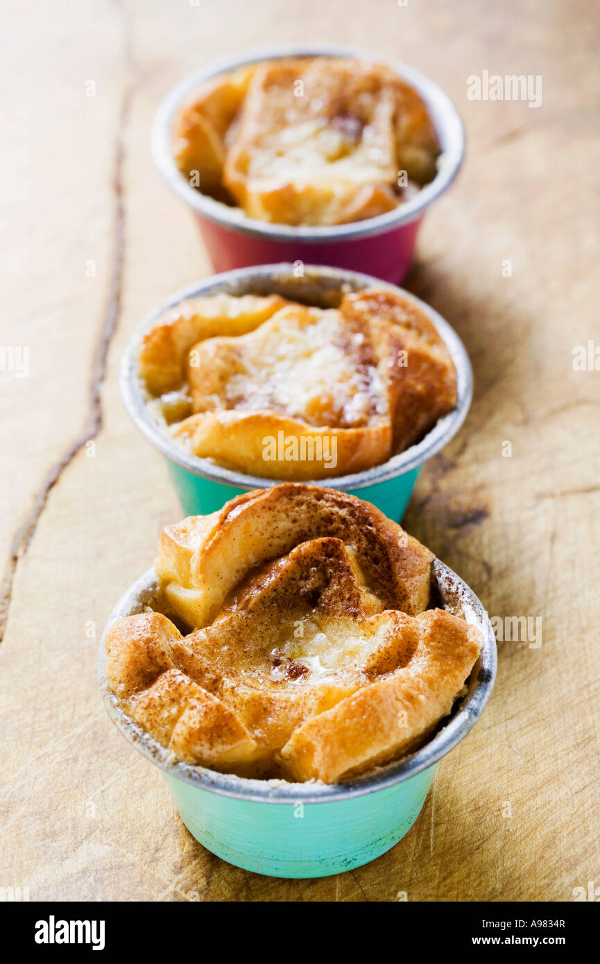 Individual bread puddings FoodCollection Stock Photo - Alamy
