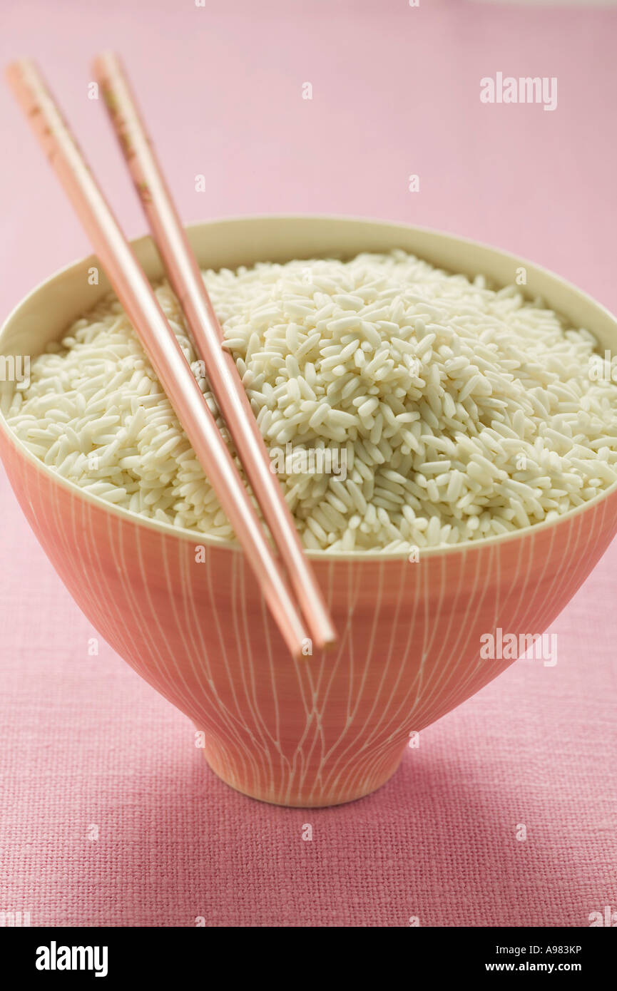 Sticky rice in pink bowl FoodCollection Stock Photo - Alamy
