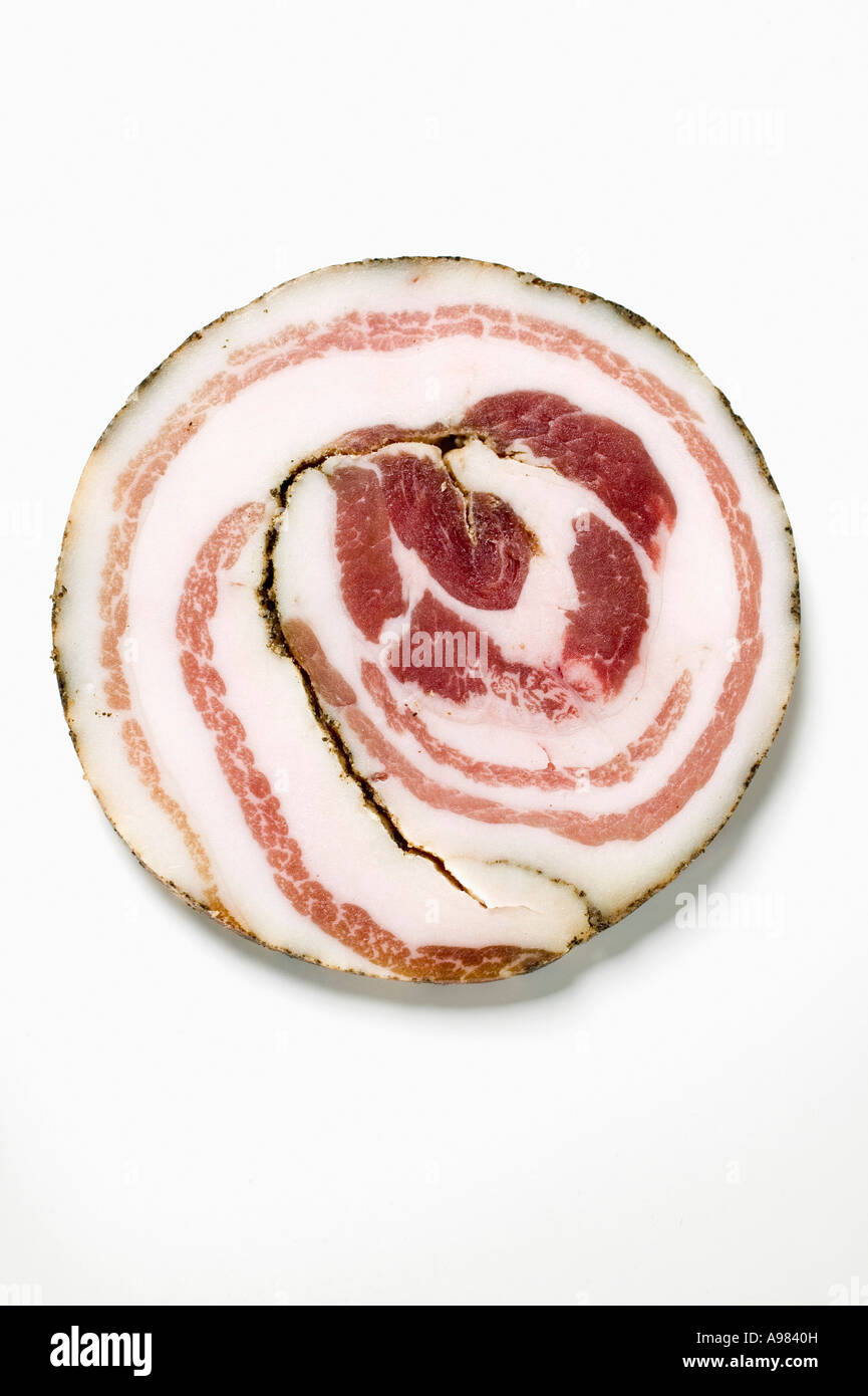 A slice of pancetta FoodCollection Stock Photo - Alamy