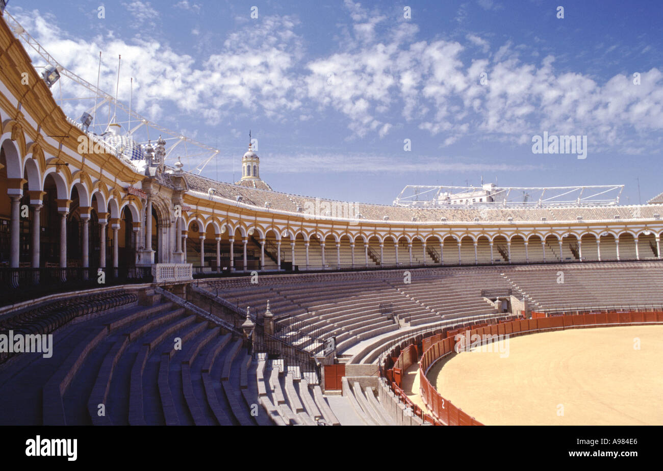The bullfighting arena in Seville Andalucia Spain Stock Photo - Alamy