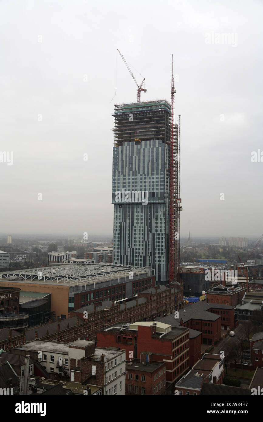 The Beetham Tower under construction February 2006 Manchester UK Stock ...