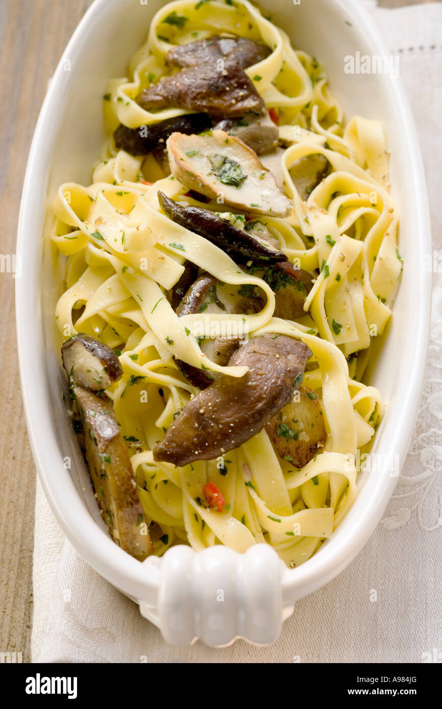 Tagliatelle with ceps FoodCollection Stock Photo - Alamy