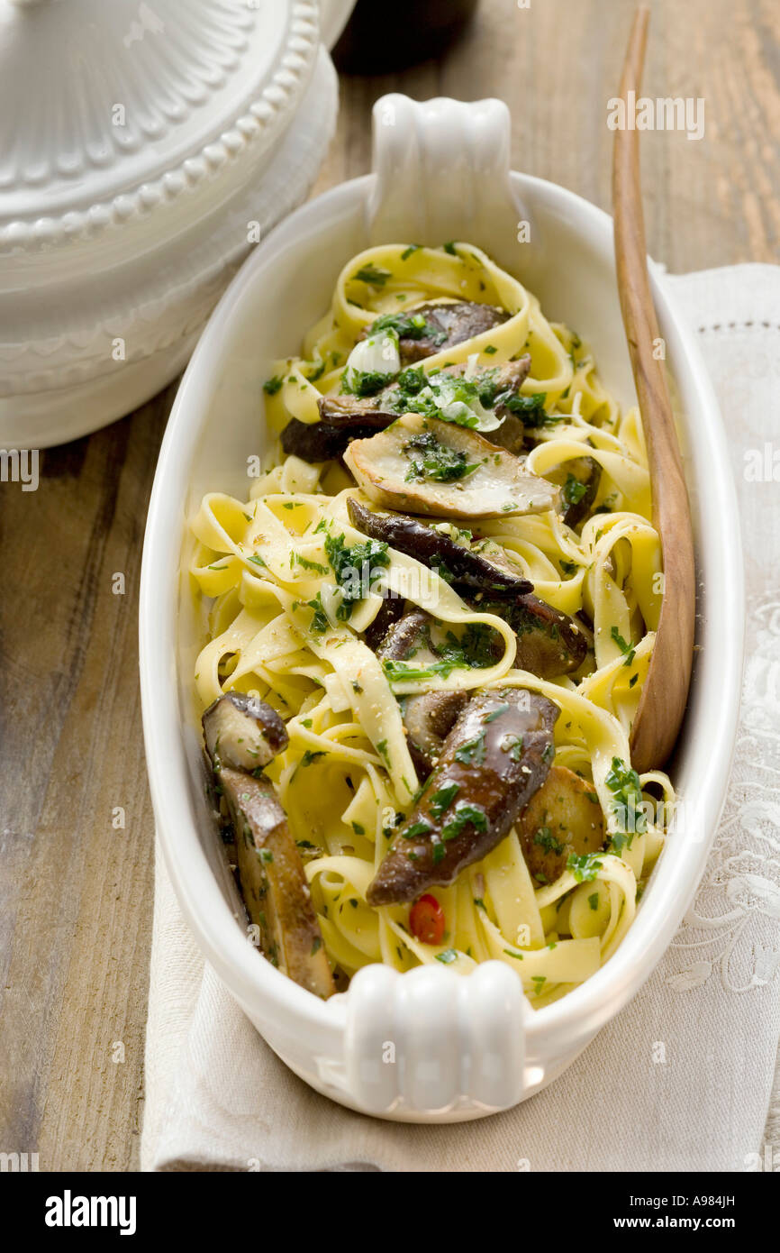 Tagliatelle with ceps FoodCollection Stock Photo - Alamy
