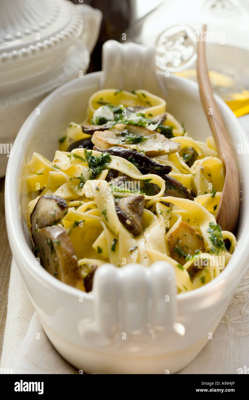 Tagliatelle with ceps FoodCollection Stock Photo - Alamy