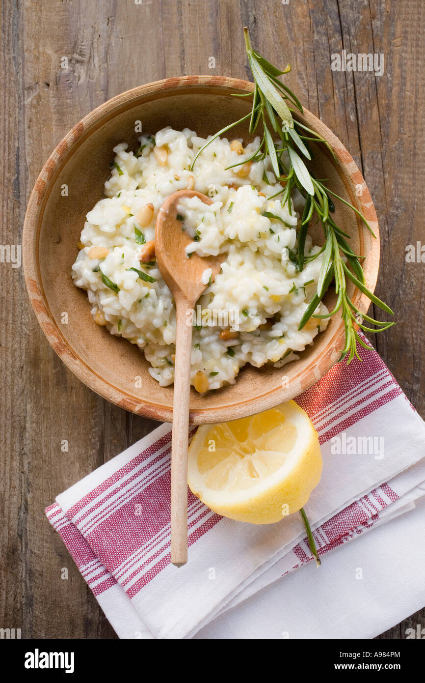 Lemon risotto with pine nuts and rosemary FoodCollection Stock Photo ...