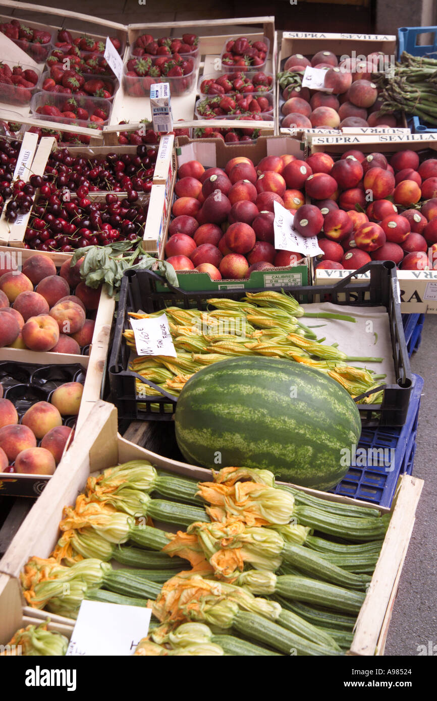 Fruit and vegetable market in Tuscany Italy detail Stock Photo - Alamy