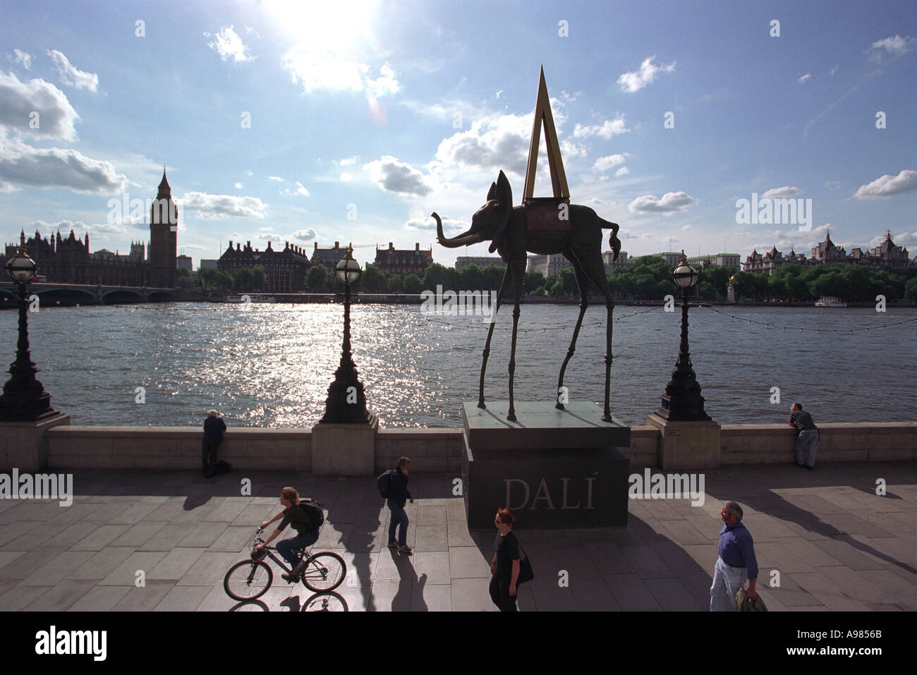 Overlooking the River Thames from County Hall in London England Stock ...