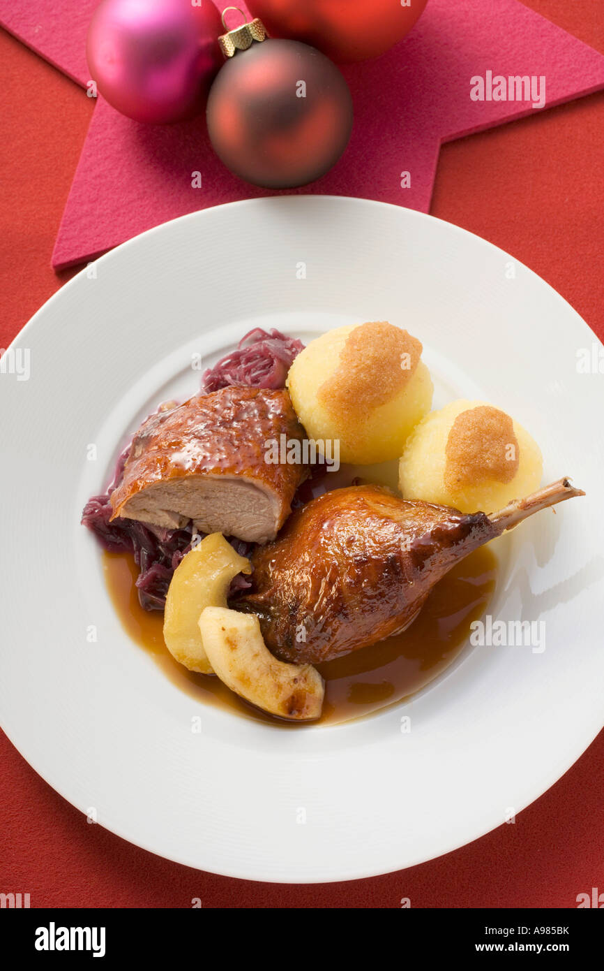 Duck with red cabbage and potato dumplings for Christmas FoodCollection ...