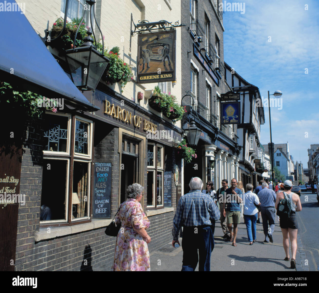The "Baron of Beef" and "Mitre" pubs, Cambridge, Cambridgeshire ...