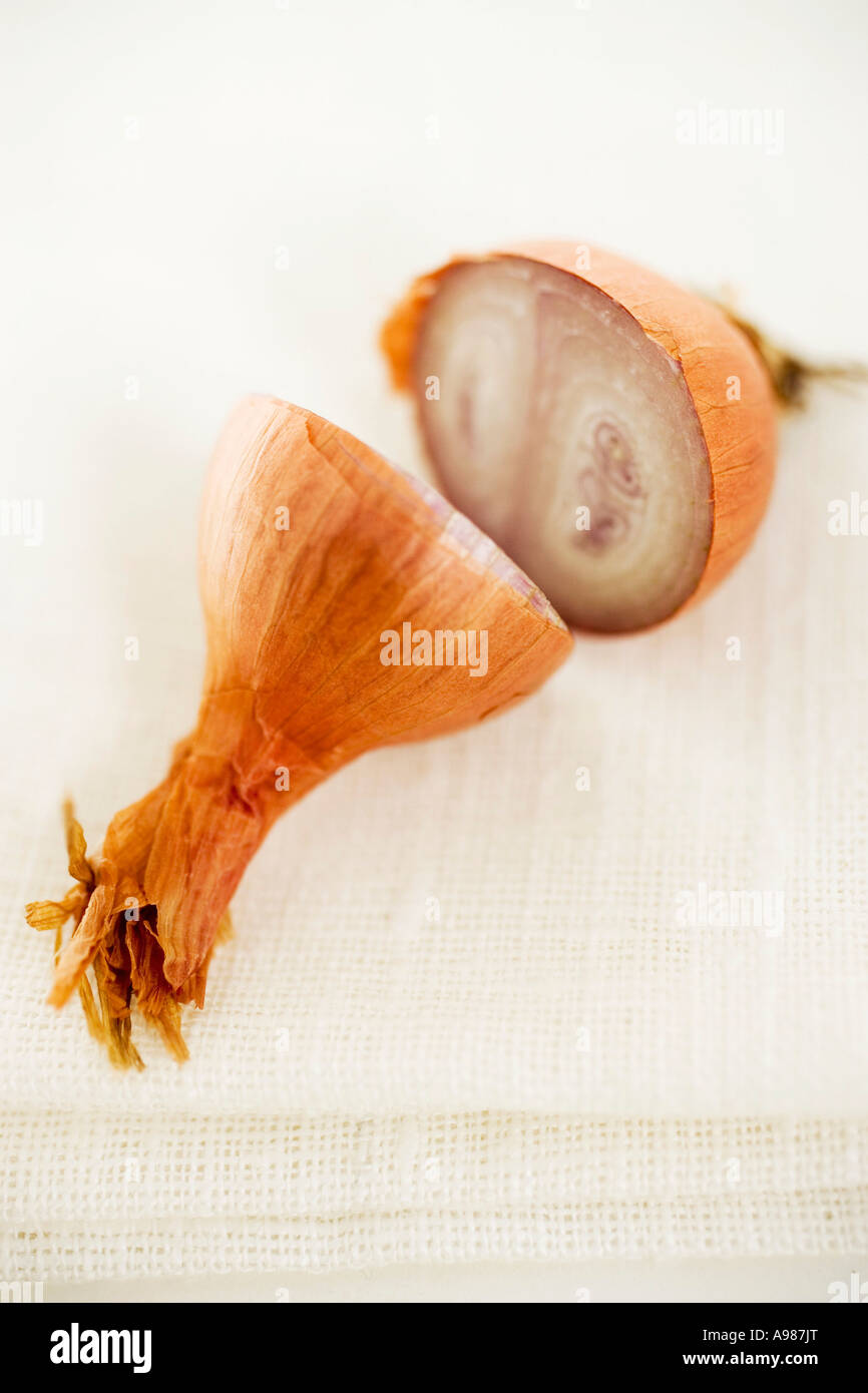 A shallot cut in half FoodCollection Stock Photo - Alamy