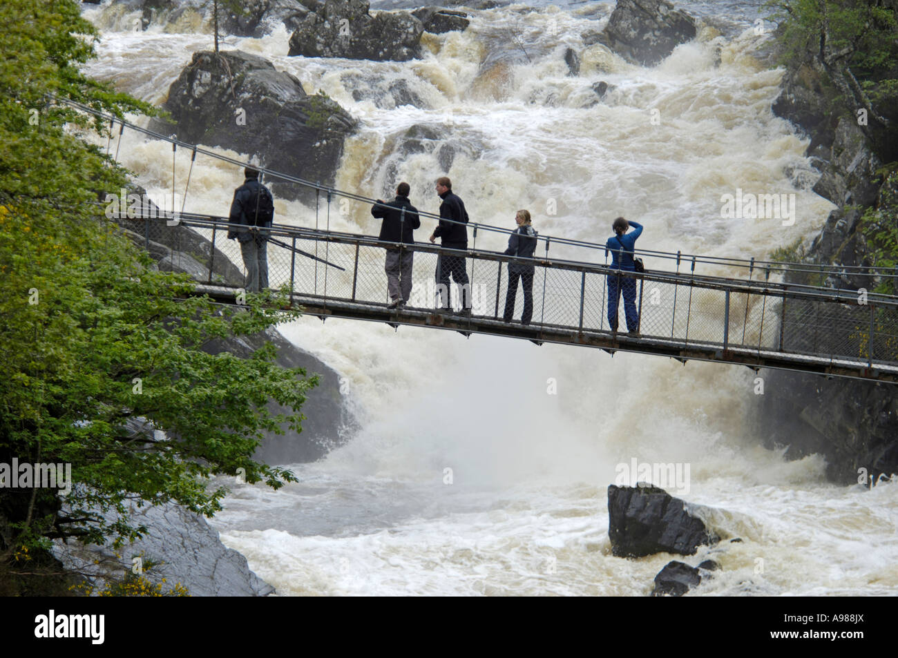 Falls of Rogie Torrachilty Forest Contin Ross-shire Stock Photo - Alamy