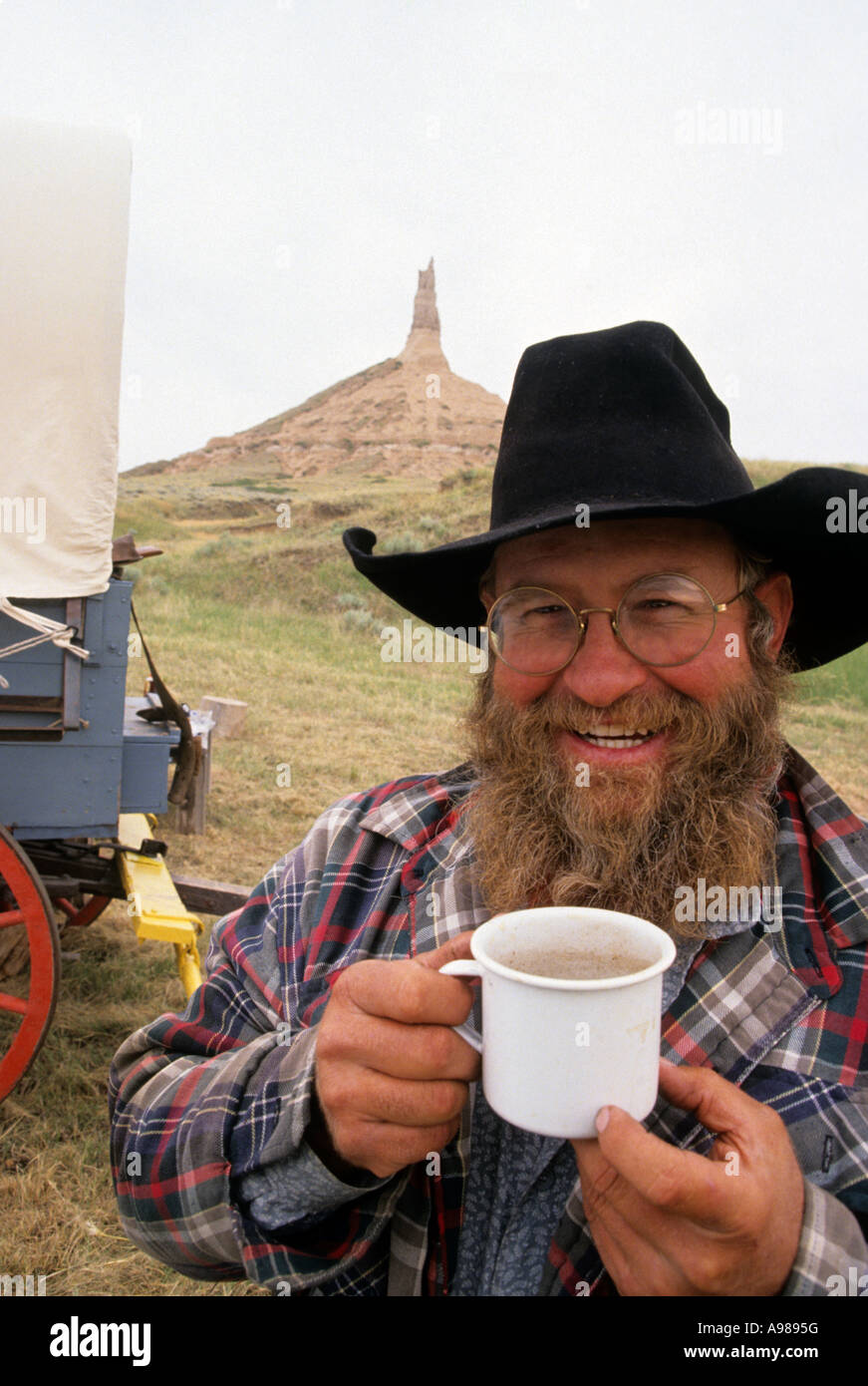 Cowboy drinking coffee cup hi-res stock photography and images - Alamy