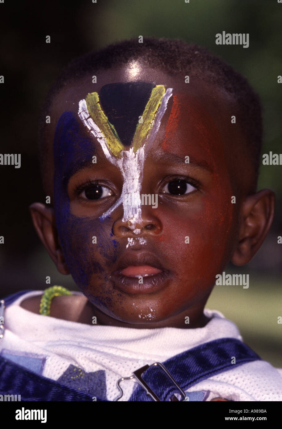 South african flag face paint hi-res stock photography and images - Alamy