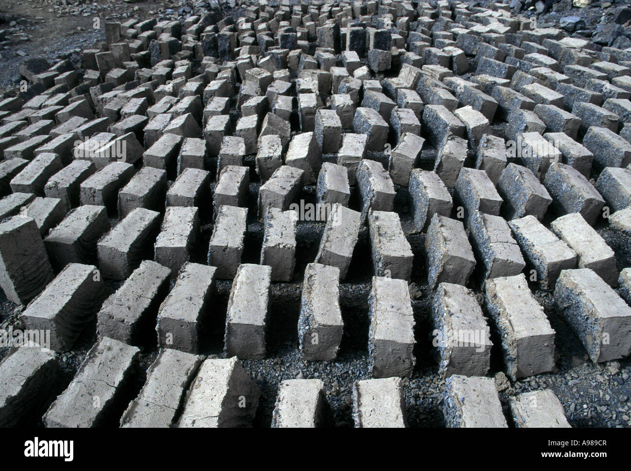 adobe brick, adobe bricks, brick, bricks, south of Lake Yamdrok, Tibet ...