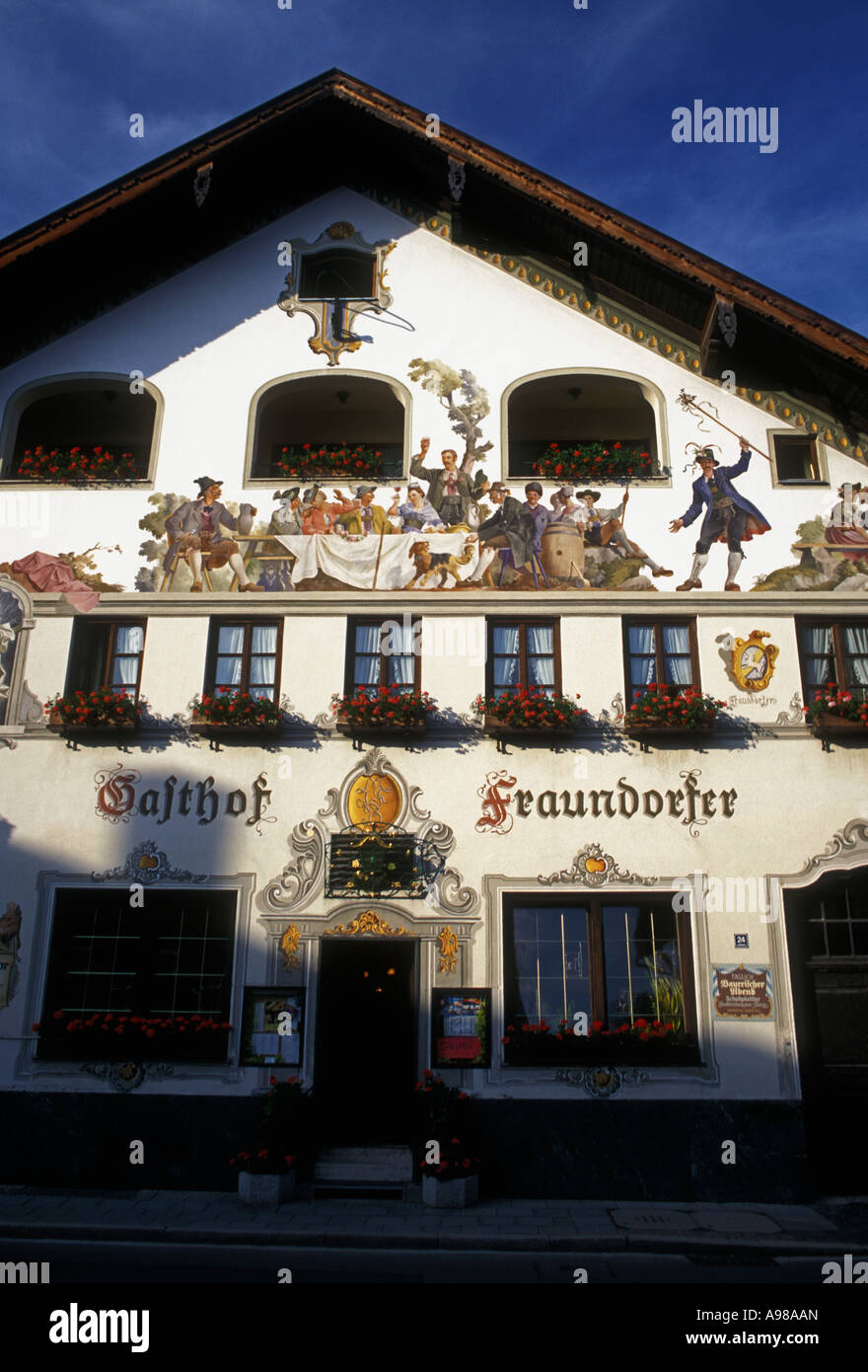 Gasthof Fraundorfer town of Garmisch-Partenkirchen Bavaria Germany ...