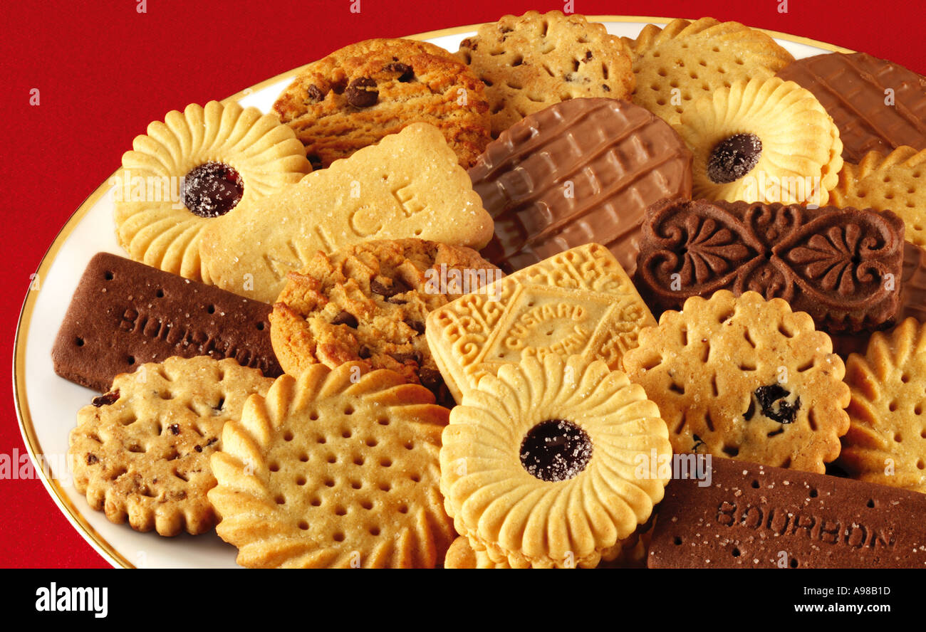 BISCUIT SELECTION COOKIES Stock Photo - Alamy
