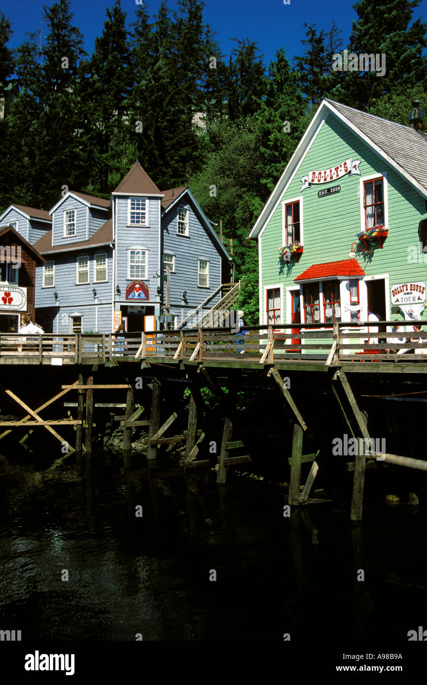Alaska, Ketchikan, Historic section, Old Town Stock Photo - Alamy